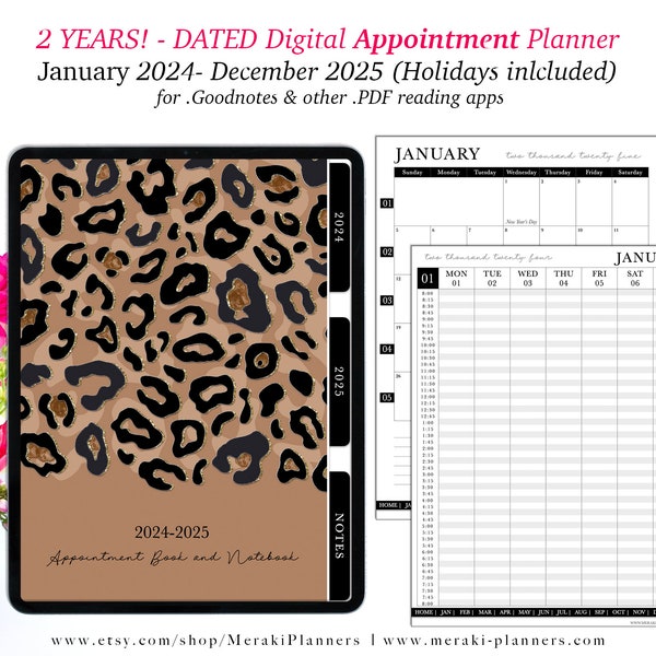 Leopard 2023 2024 Planner - Etsy