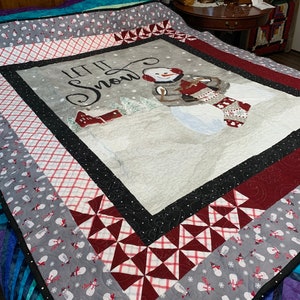 Let It Snow Flannel Quilt - Etsy