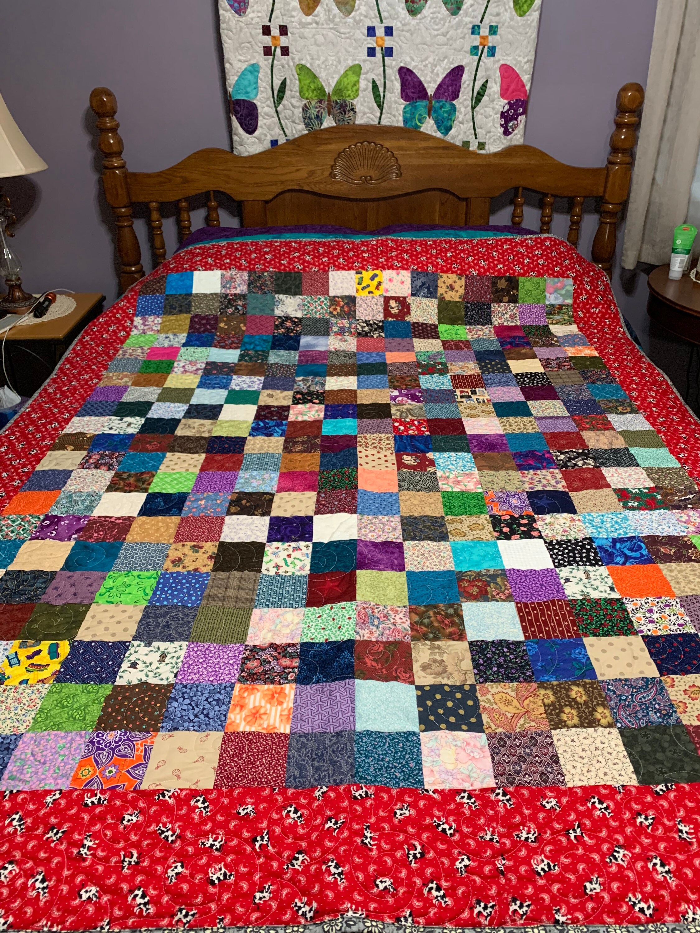 Crazy Squares Scrap Quilt - Etsy