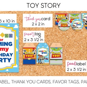 Toy Story / Food Label, Water Label, Tag, Party Sign, Banner / Party ...