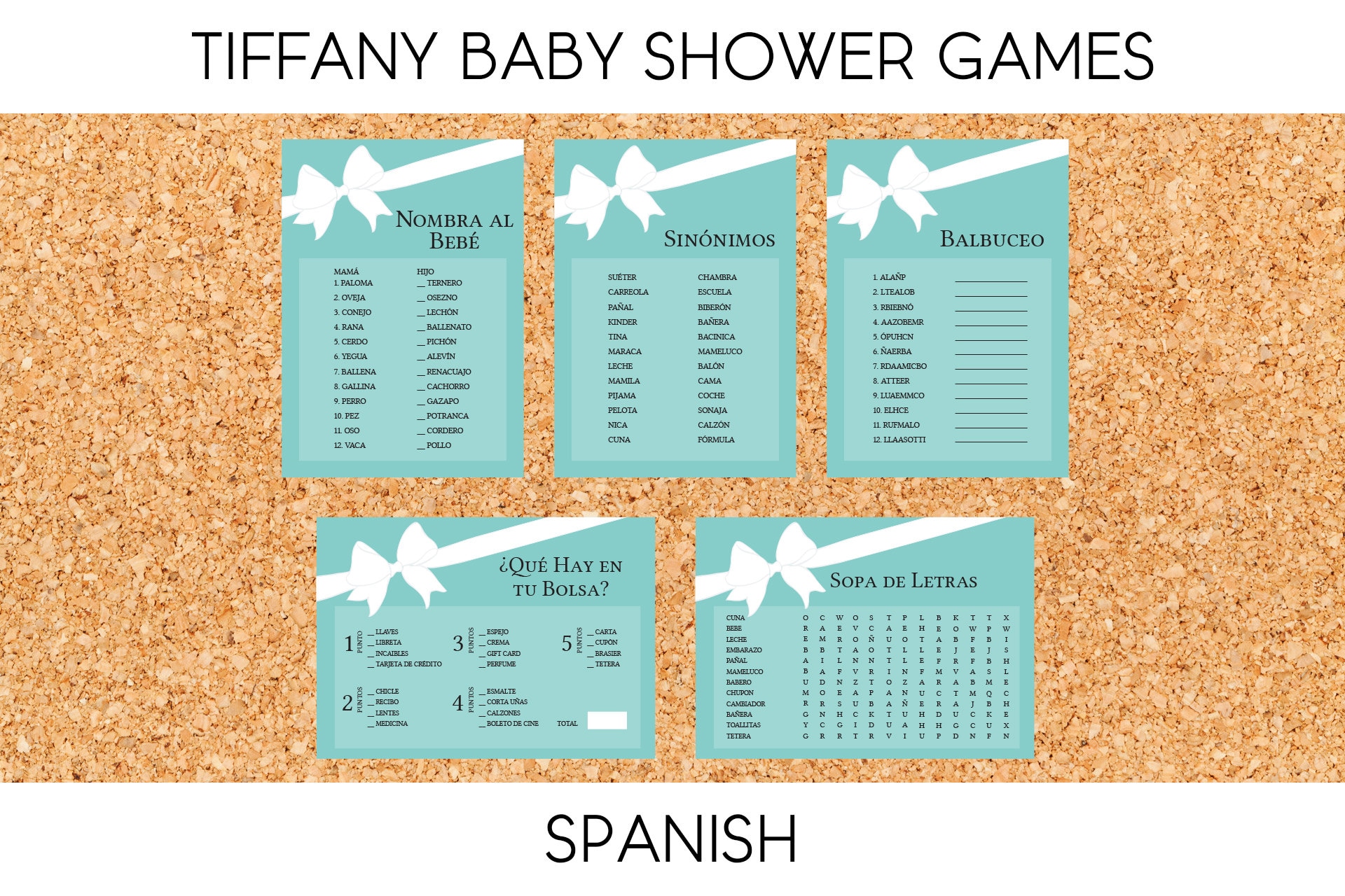 Tiffany, Breakfast at Tiffany Party Games for Baby Shower - PRINTABLE ...