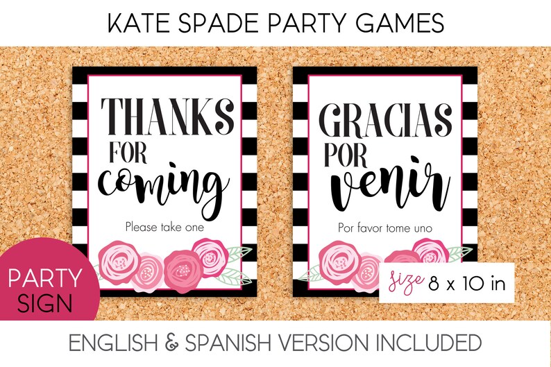 Kate Spade Party Banner Banner Alphabet A-Z and Numbers | Etsy