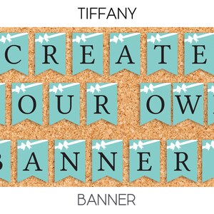 Tiffany, Breakfast at Tiffany Party Banner, Banner Alphabet A-Z and ...