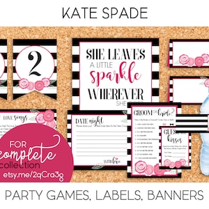 Kate Spade Party Banner Banner Alphabet A-Z and Numbers - Etsy