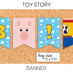 Toy Story/ Party Banner, Banner Alphabet A-Z, Characters and Numbers ...