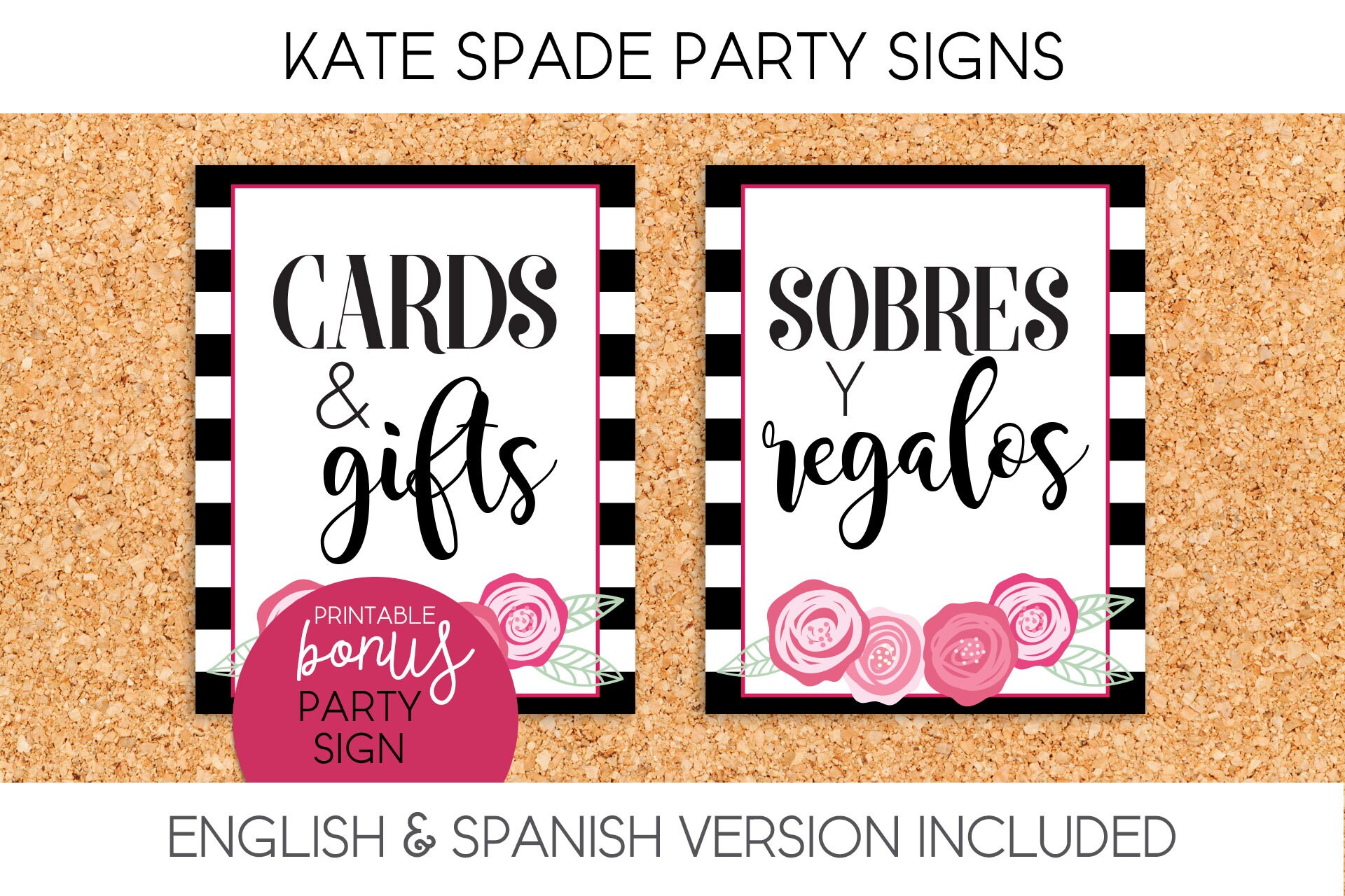 Cards & Gifts Sign / Kate Spade Bridal Shower Bachelorette - Etsy