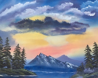 Bob Ross Sunset - Etsy