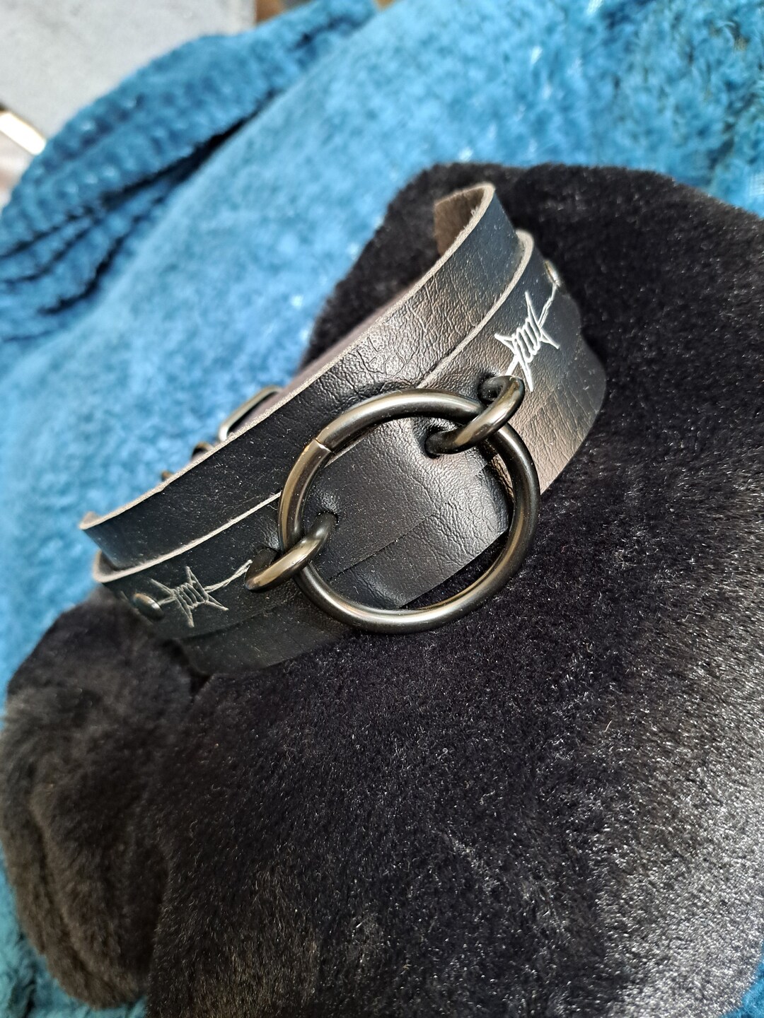 Custom Choker Goth Barbed Wire Black Silver Alternative - Etsy