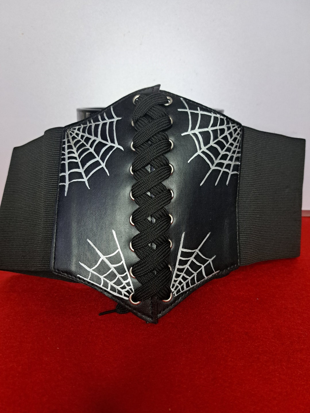 Corset Belt Spiderweb Goth Cobweb Custom Silver Spider Small 8 - Etsy UK