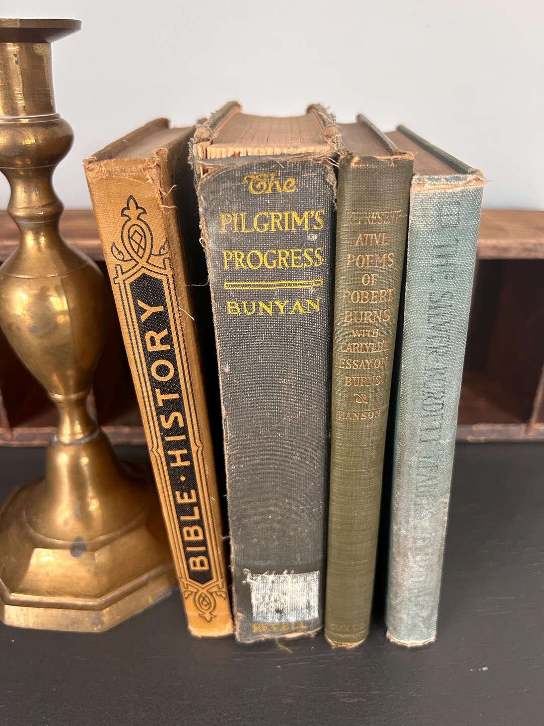 Vintage Books, Rustic Old Books in a Set of 4, Farmhouse Decor, Vintage ...