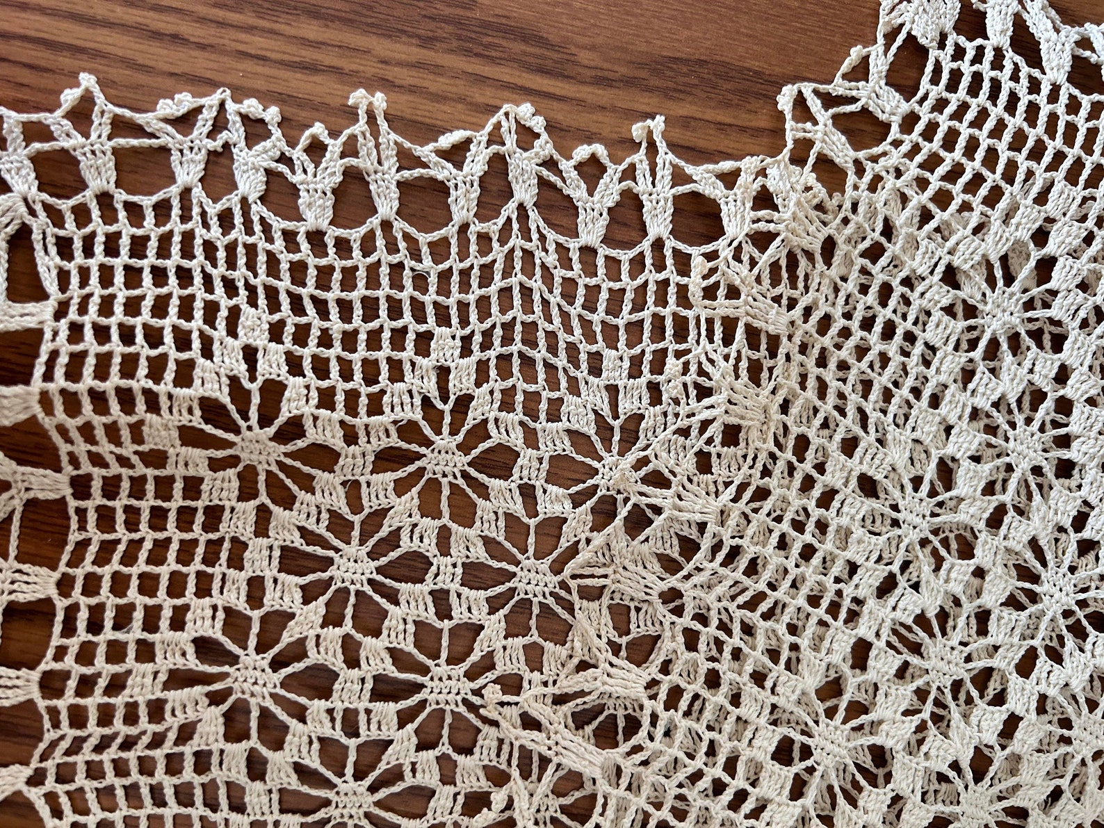 Vintage Hand Crocheted Table Runner Antique Table Scarf - Etsy