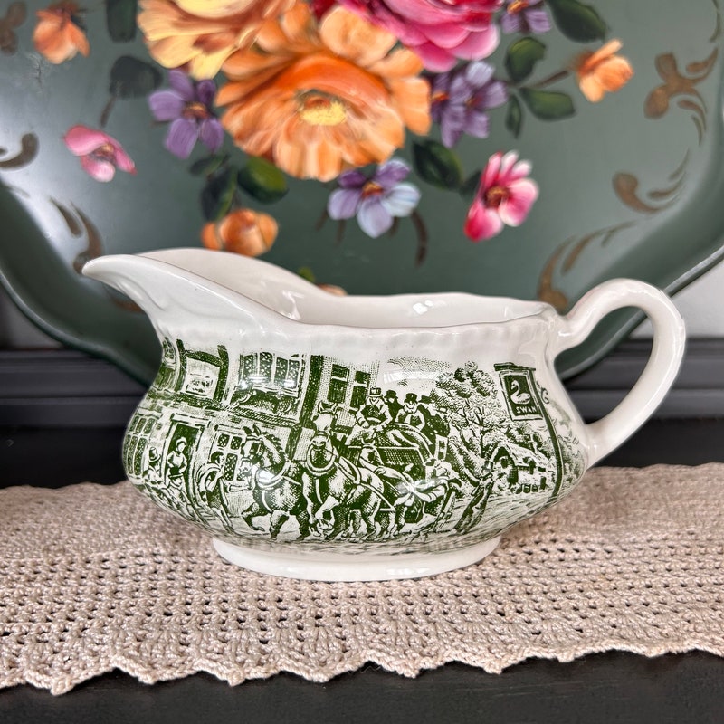 Green Transferware - Etsy