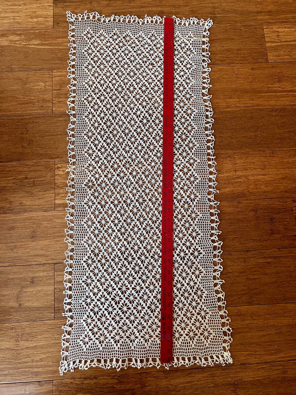 Vintage Hand Crocheted Table Runner Antique Table Scarf - Etsy