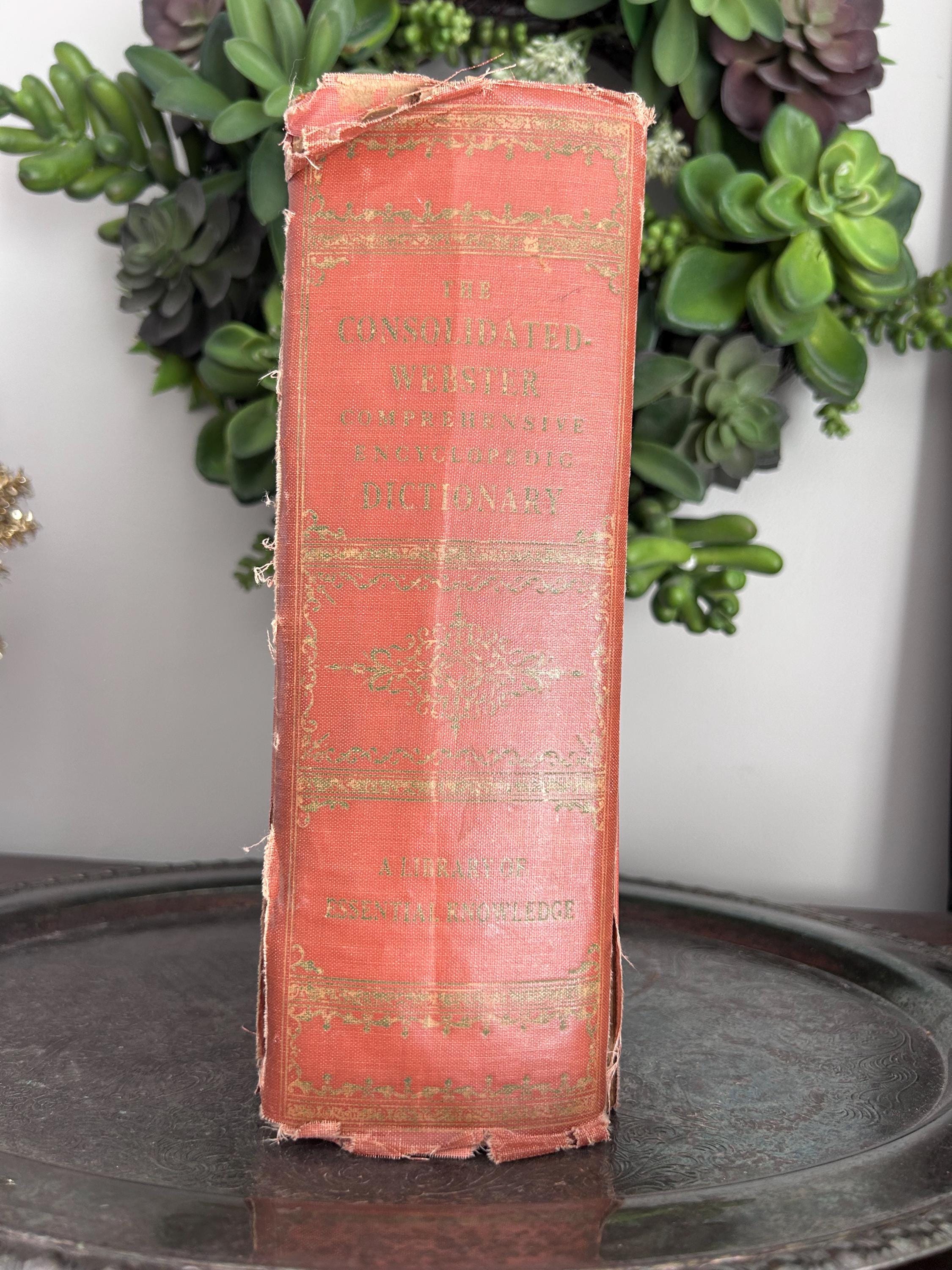 Vintage Webster Dictionary 1956 Antique Library Book - Etsy