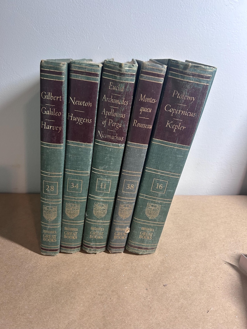 Vintage Green Book Set, Rustic Farmhouse Decor, Display Books, 5 Books ...