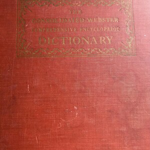 Vintage Webster Dictionary 1956 Antique Library Book - Etsy
