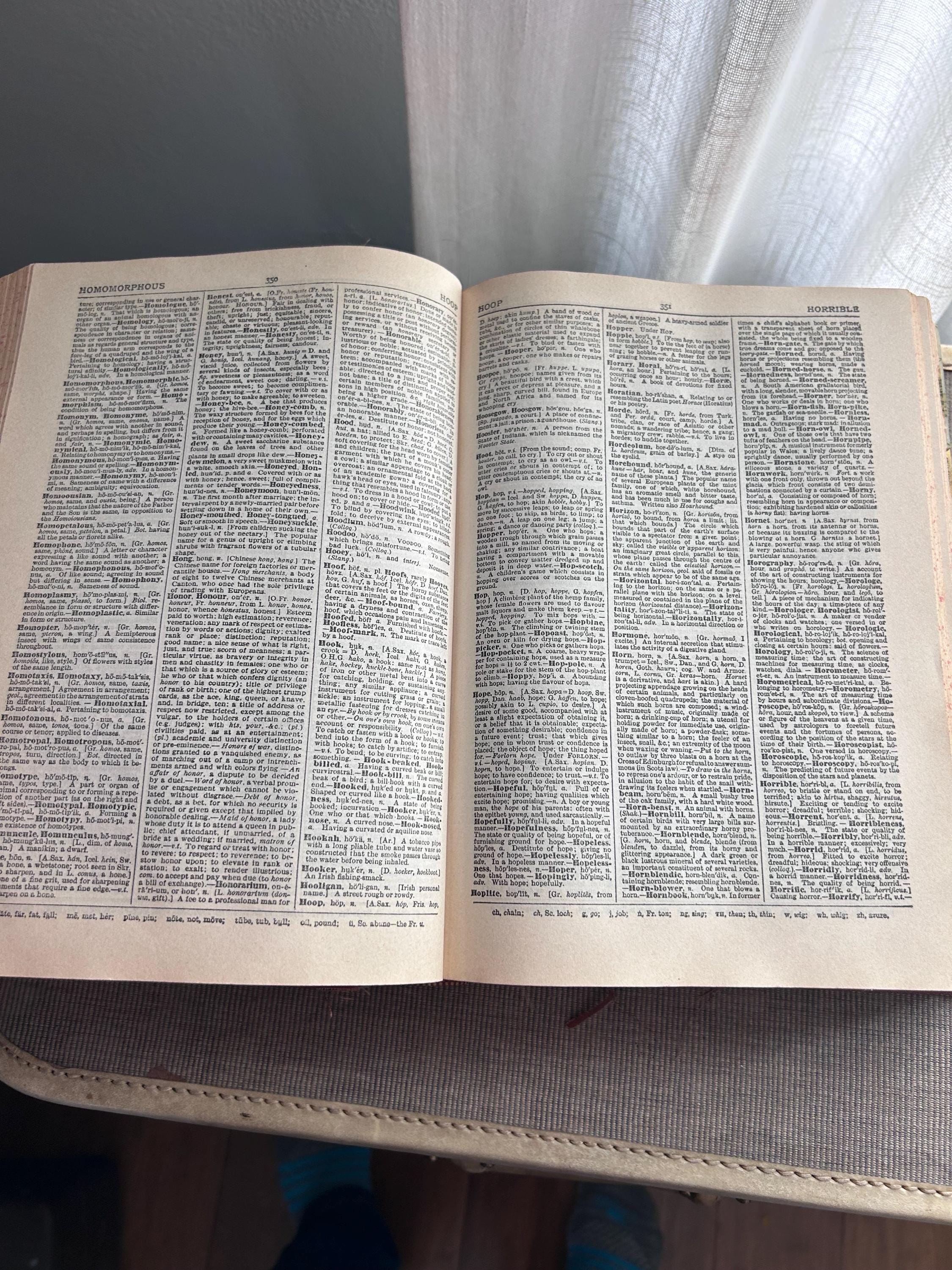 Vintage Webster Dictionary 1956 Antique Library Book - Etsy