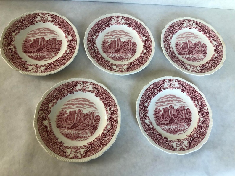 Historic Castles Set of 5 Salad/dessert Plates Royal Swan - Etsy