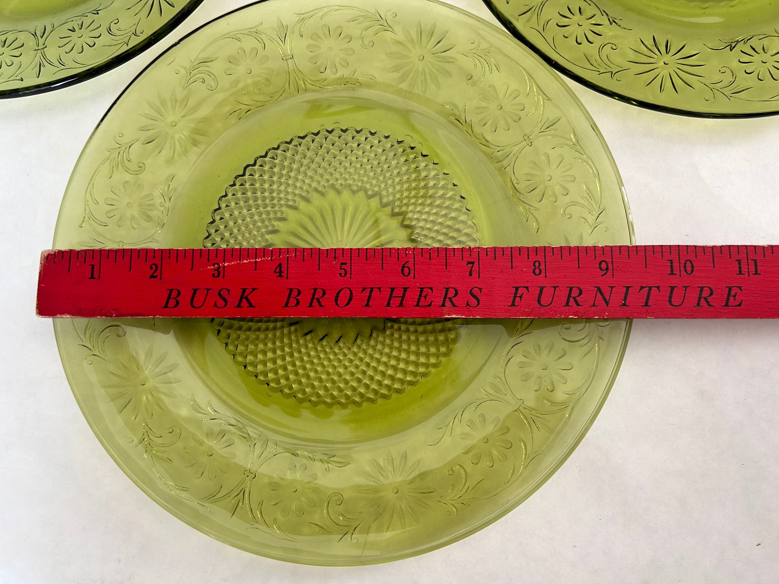 Vintage Indiana Glass Daisy Pattern Plates Set of Four - Etsy