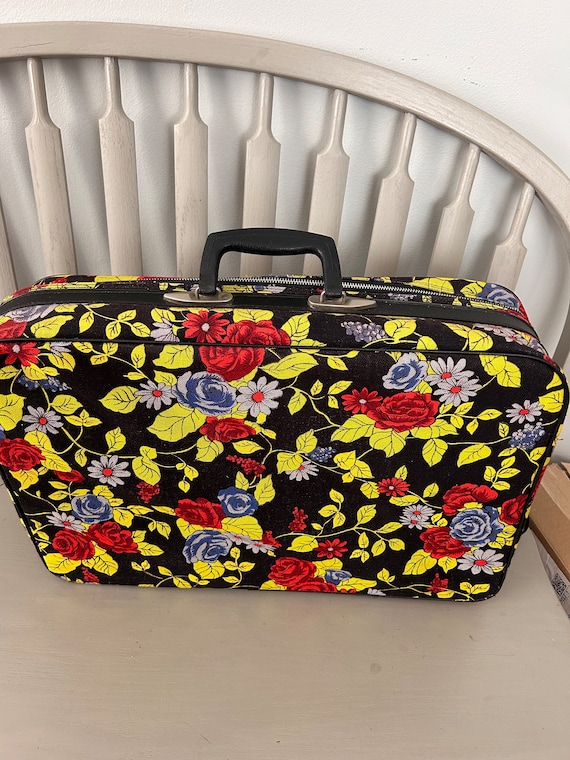 Vintage 70s floral suitcase - Gem