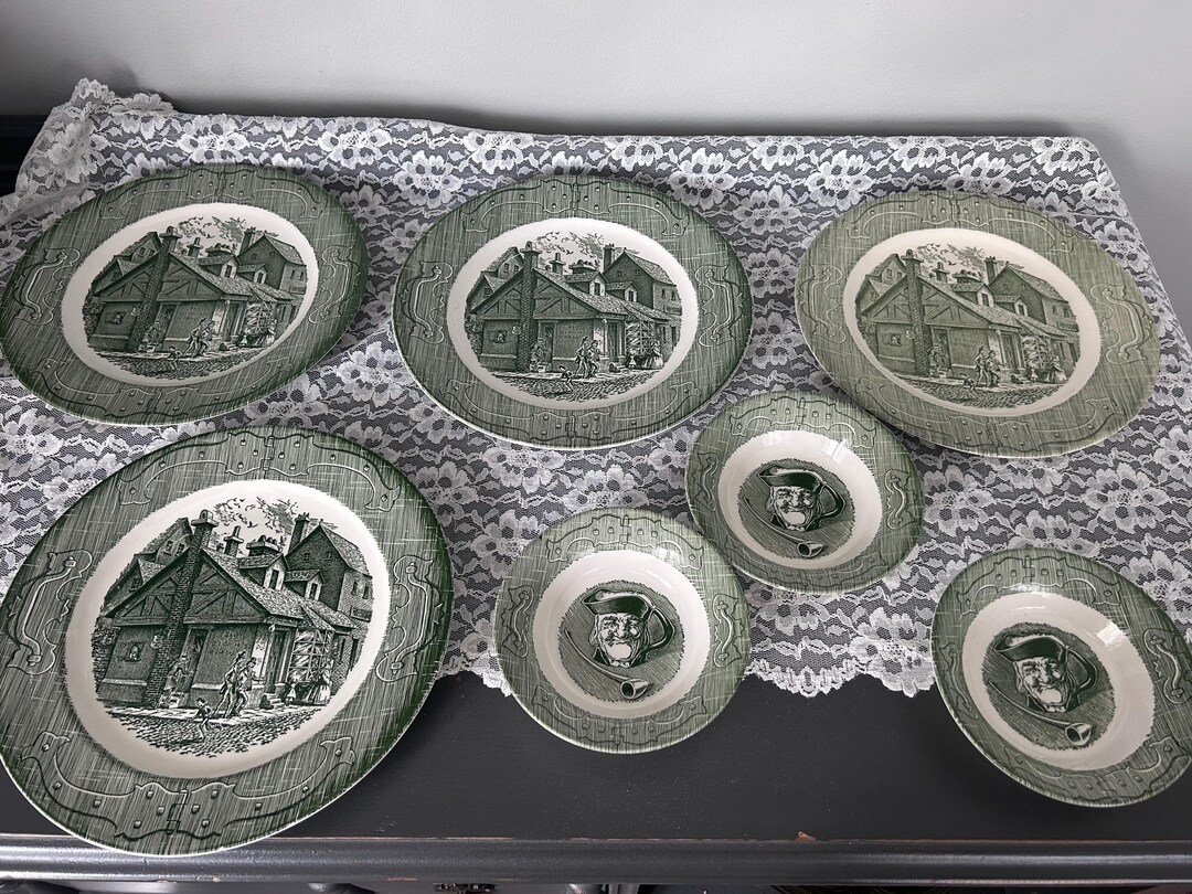 Vintage Royal China Plates and Bowls, Dickens' Old Curiosity Shop - Etsy