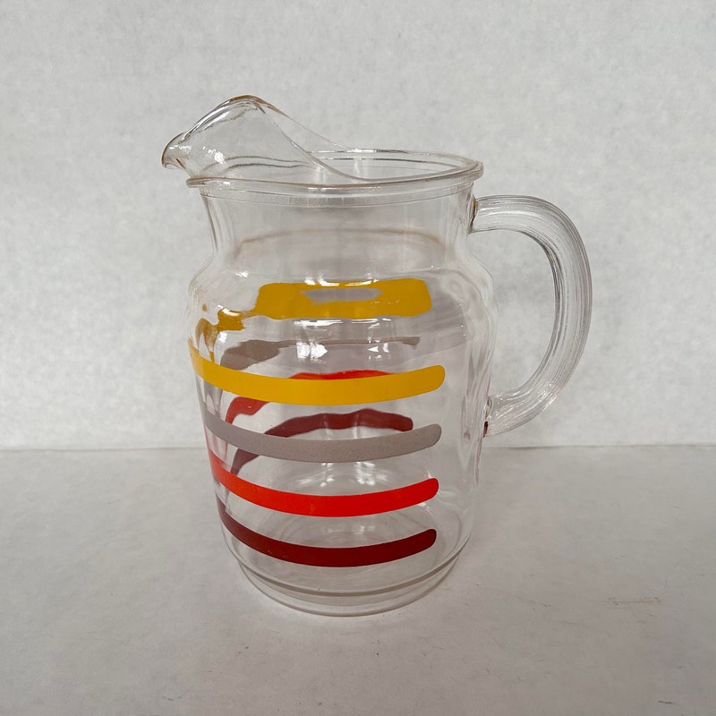 Retro Glass Pitcher - Etsy