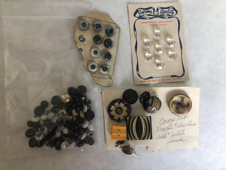 Button Collection of Mixed Buttons Corozo Nut and Brazil Palm - Etsy