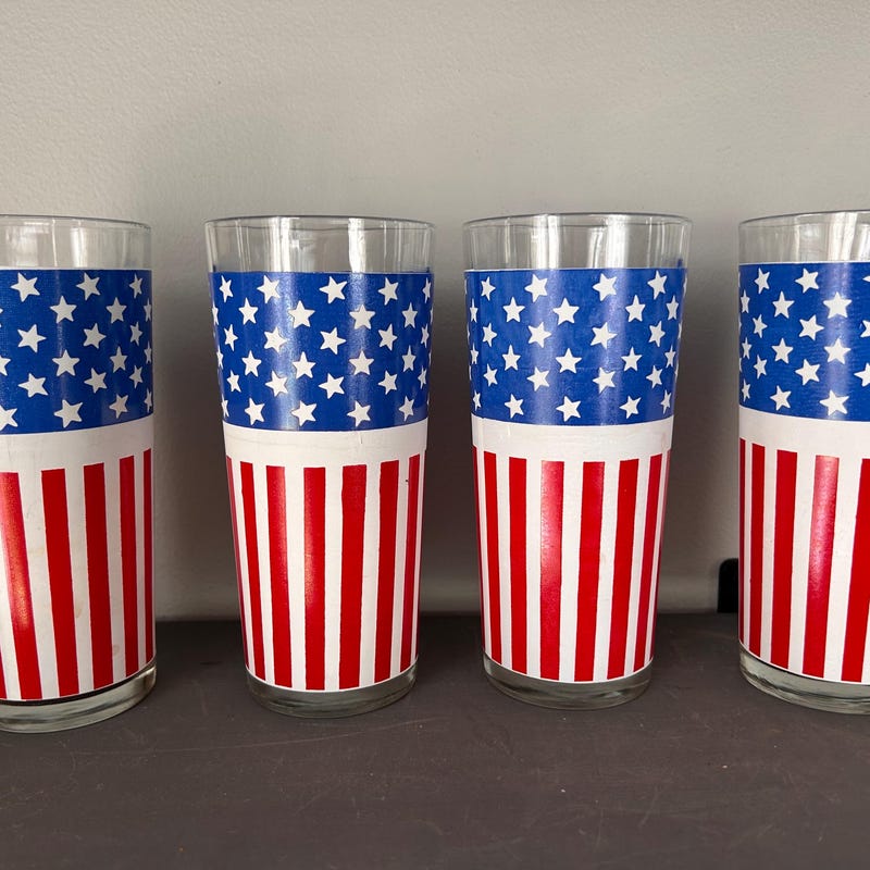Patriotic Glassware - Etsy