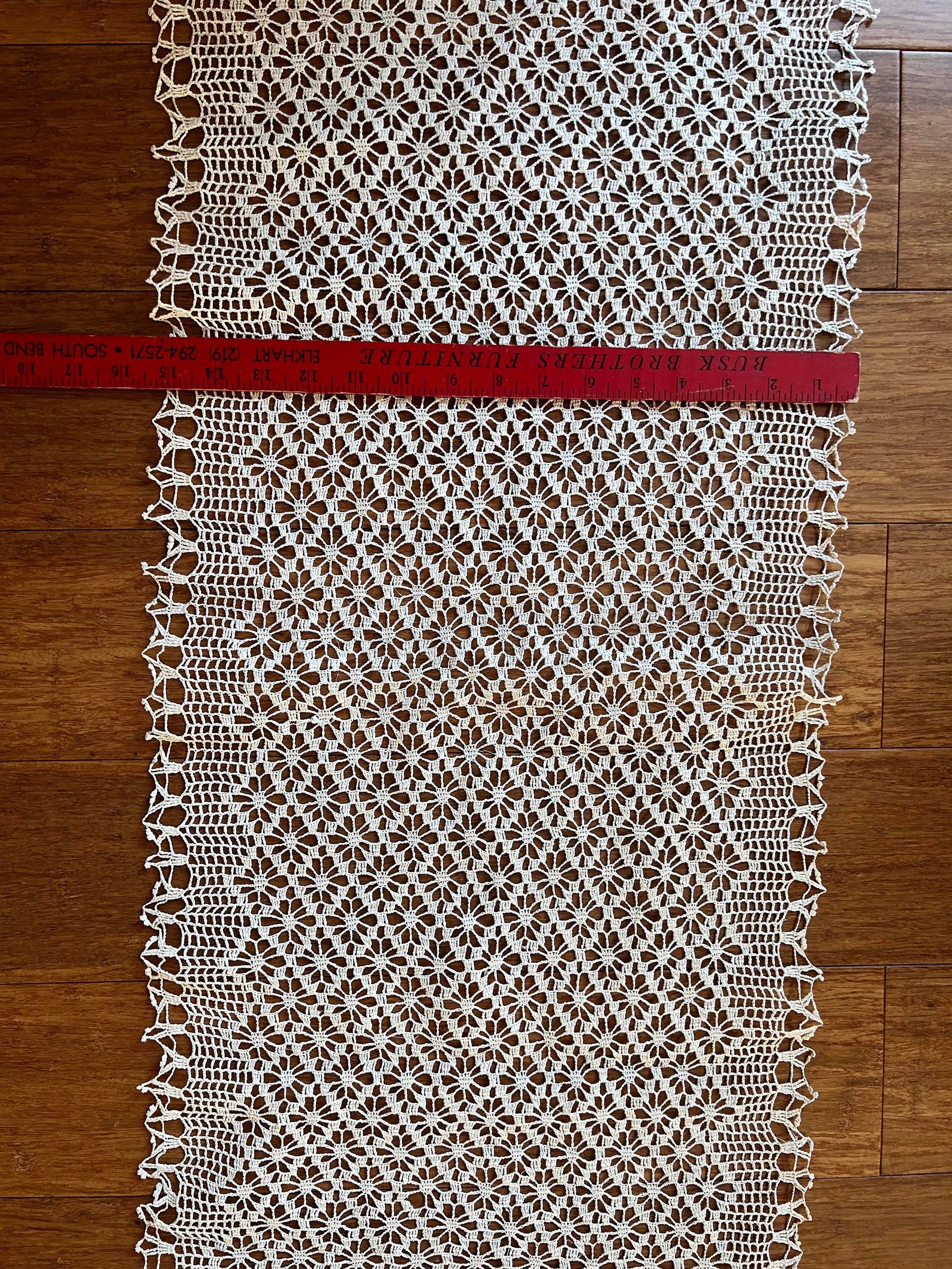 Vintage Hand Crocheted Table Runner Antique Table Scarf - Etsy