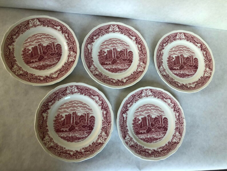Historic Castles Set of 5 Salad/dessert Plates Royal Swan - Etsy