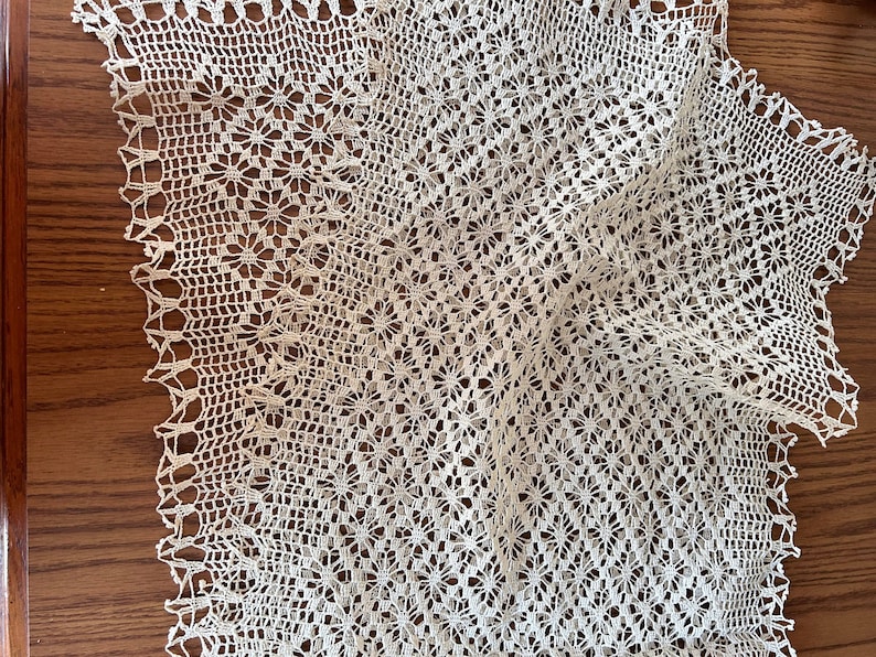 Vintage Hand Crocheted Table Runner Antique Table Scarf - Etsy