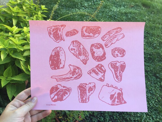 Meat Print - Etsy