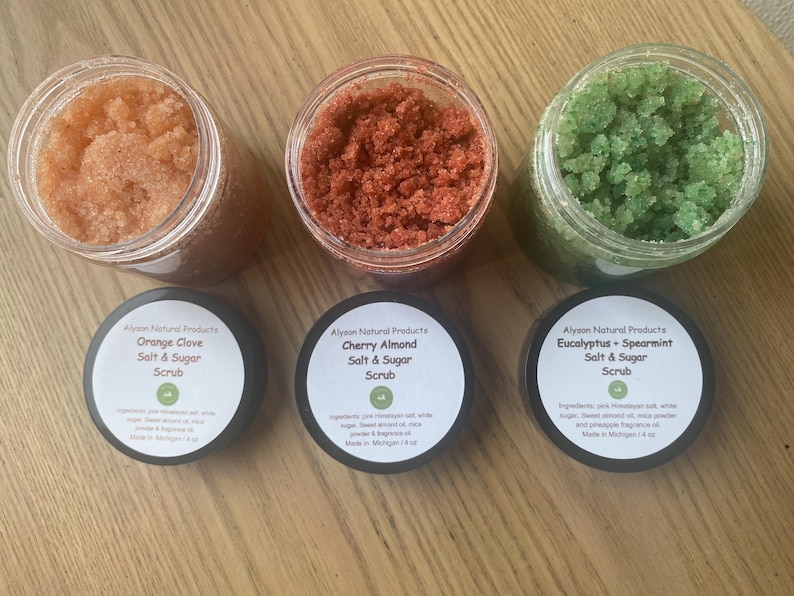 Natural Salt & Sugar Hand and Body Scrub - Etsy