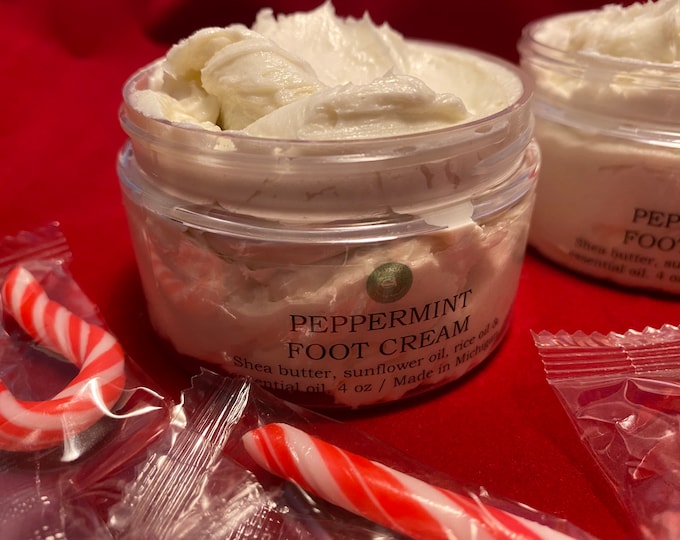 Peppermint Foot Cream 4oz - Etsy