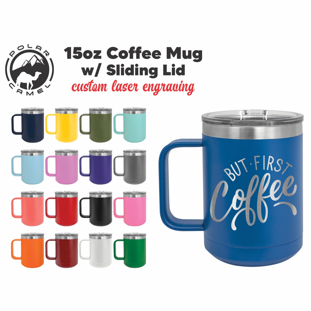 Custom Laser Engraved 15oz Mug - Stainless Steel Powder Coated Polar ...