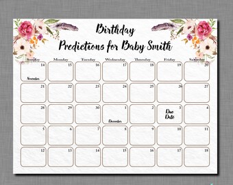 Boho calendar | Etsy