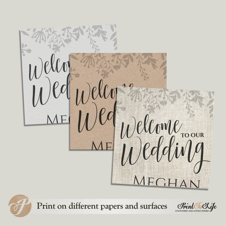 Welcome Wedding Sign Printable Welcome Sign Editable PDF - Etsy