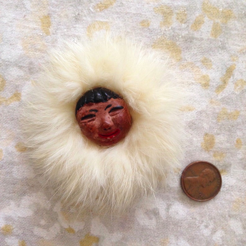 Vintage Eskimo Smiling Face Pin 3 Smile Alaska Alaskan - Etsy