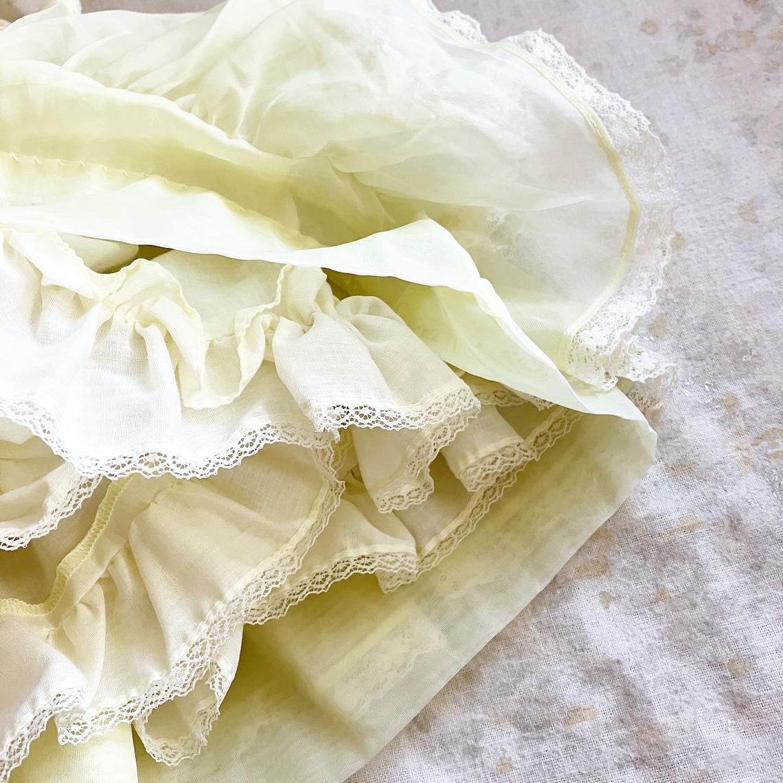 Pls Read Vintage Sweet N Sassy 7 Dress Sheer Lace Circle Pageant Pale ...