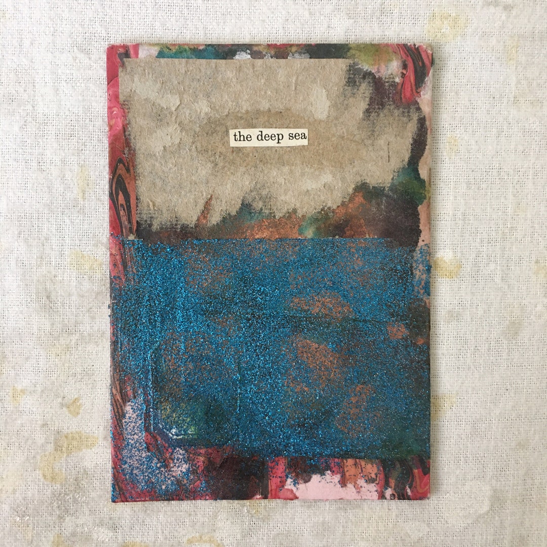 The Deep Sea Original Art Collage Mixed Media Unframed - Etsy