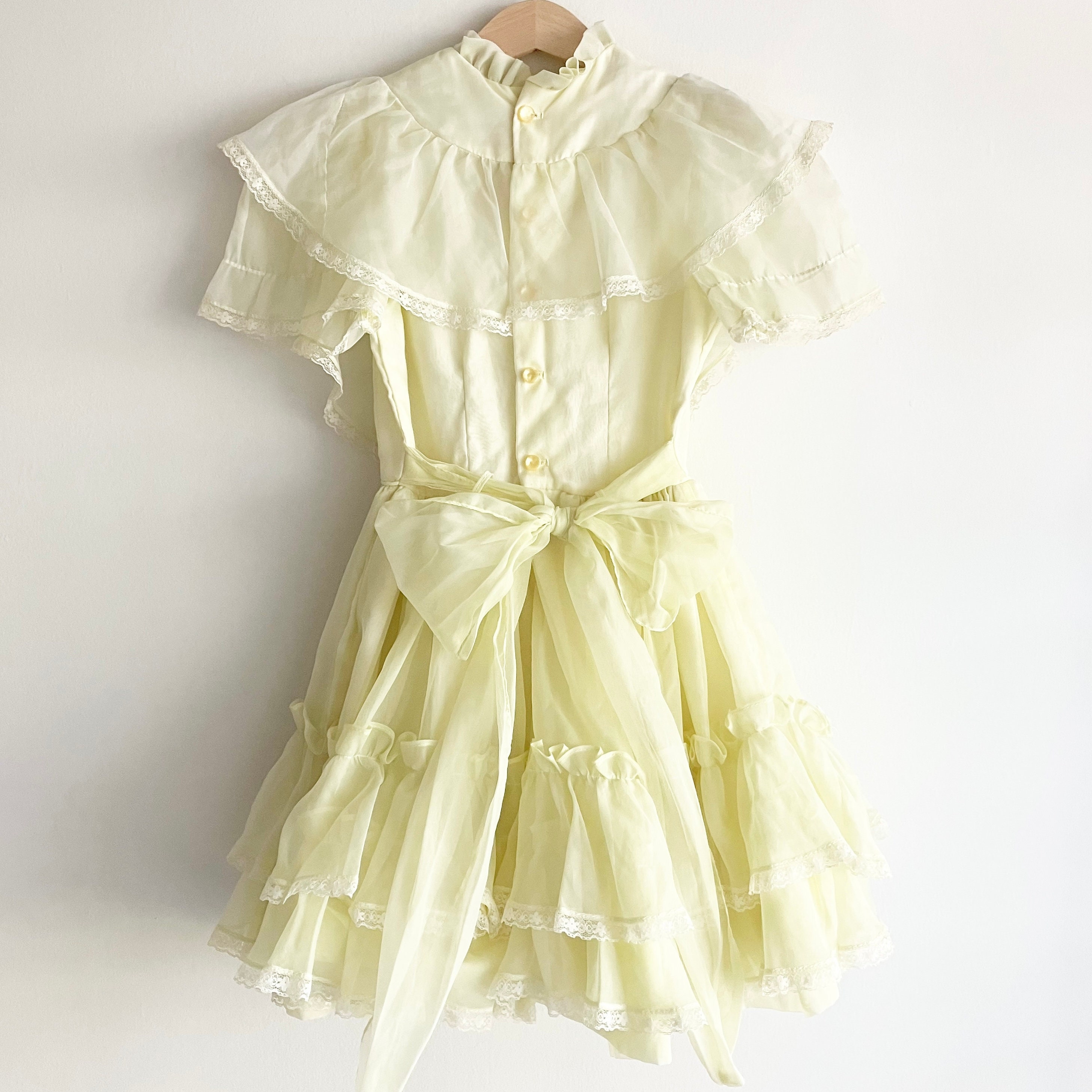 Pls Read Vintage Sweet N Sassy 7 Dress Sheer Lace Circle Pageant Pale ...