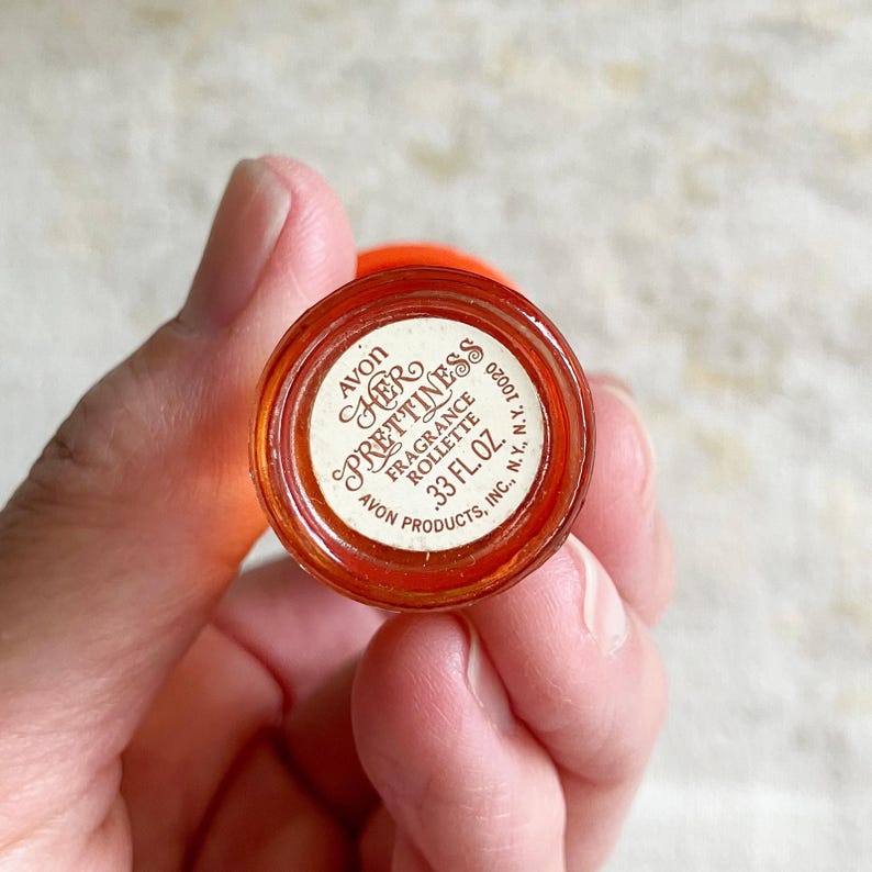 Vintage 1969 Avon Her Prettiness Secret Tower Fragrance Rollette Full ...
