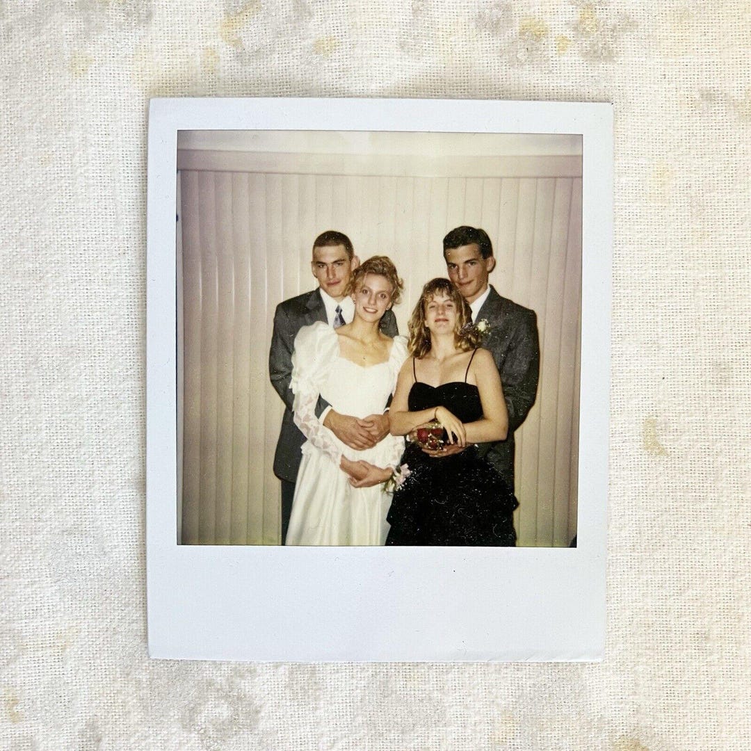 Vintage Polaroid 1990s Prom Formal Dance High School Couples Picture ...