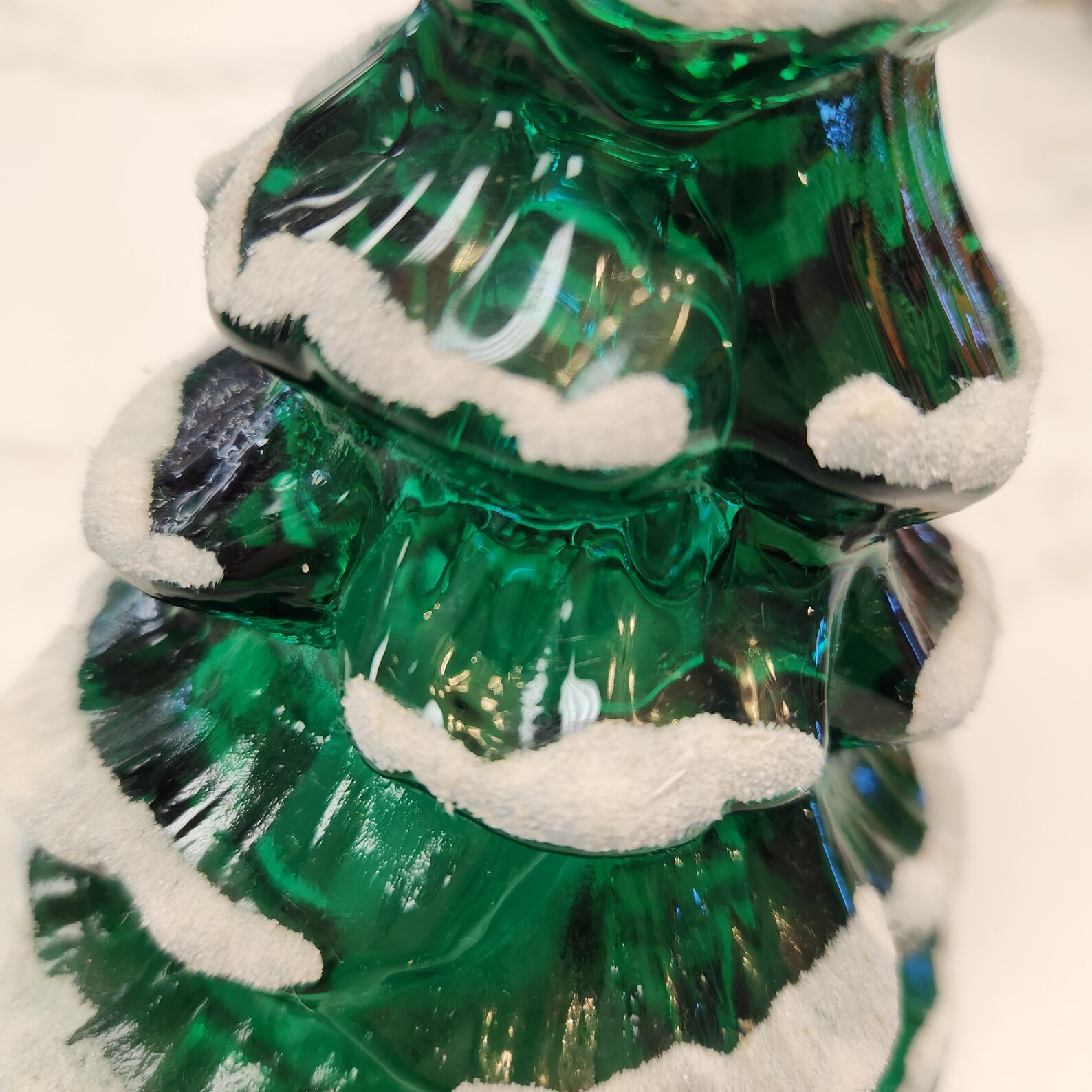 6" Emerald Green Fenton Glass Tree - Etsy