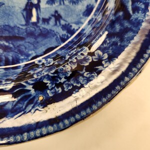 Antique Marked Flow Blue Transferware Plate - Etsy