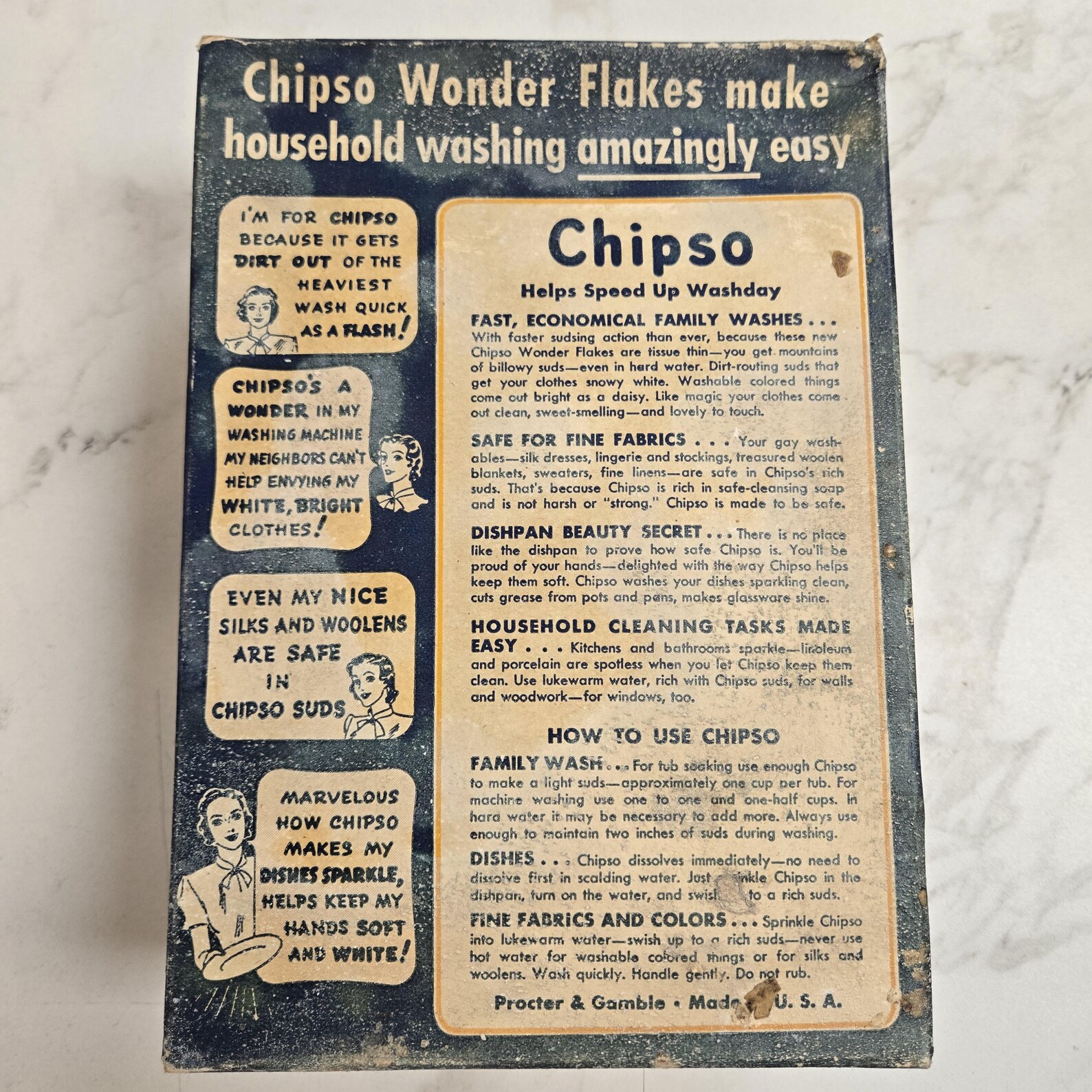 Vintage 1930s Never Opened Chipso Quick Suds in Box - Etsy
