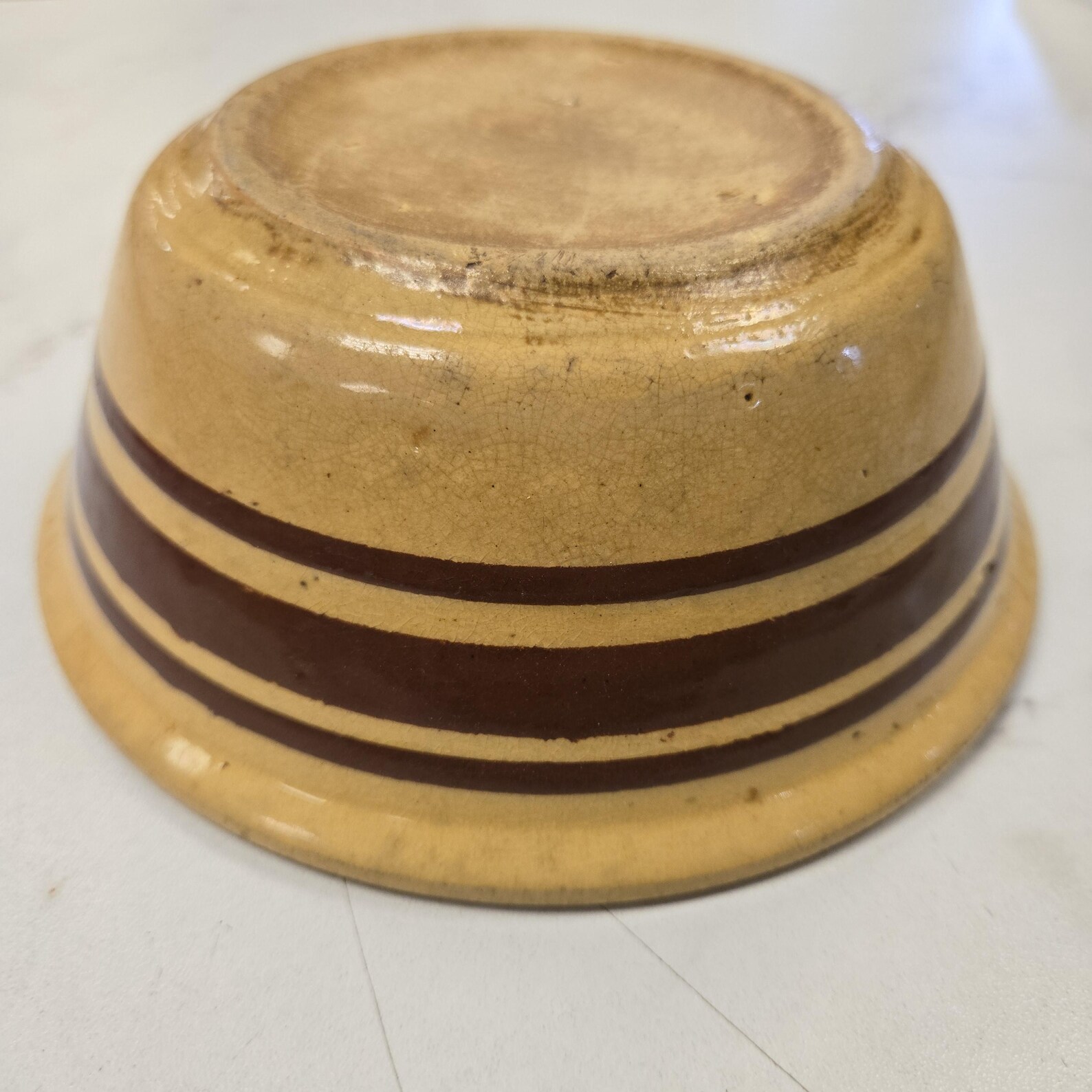 Antique 6" Yellow Ware Bowl - Etsy