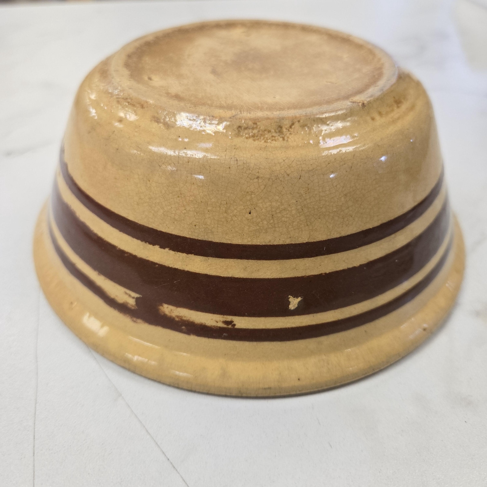 Antique 6" Yellow Ware Bowl - Etsy