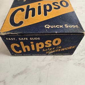 Vintage 1930s Never Opened Chipso Quick Suds in Box - Etsy