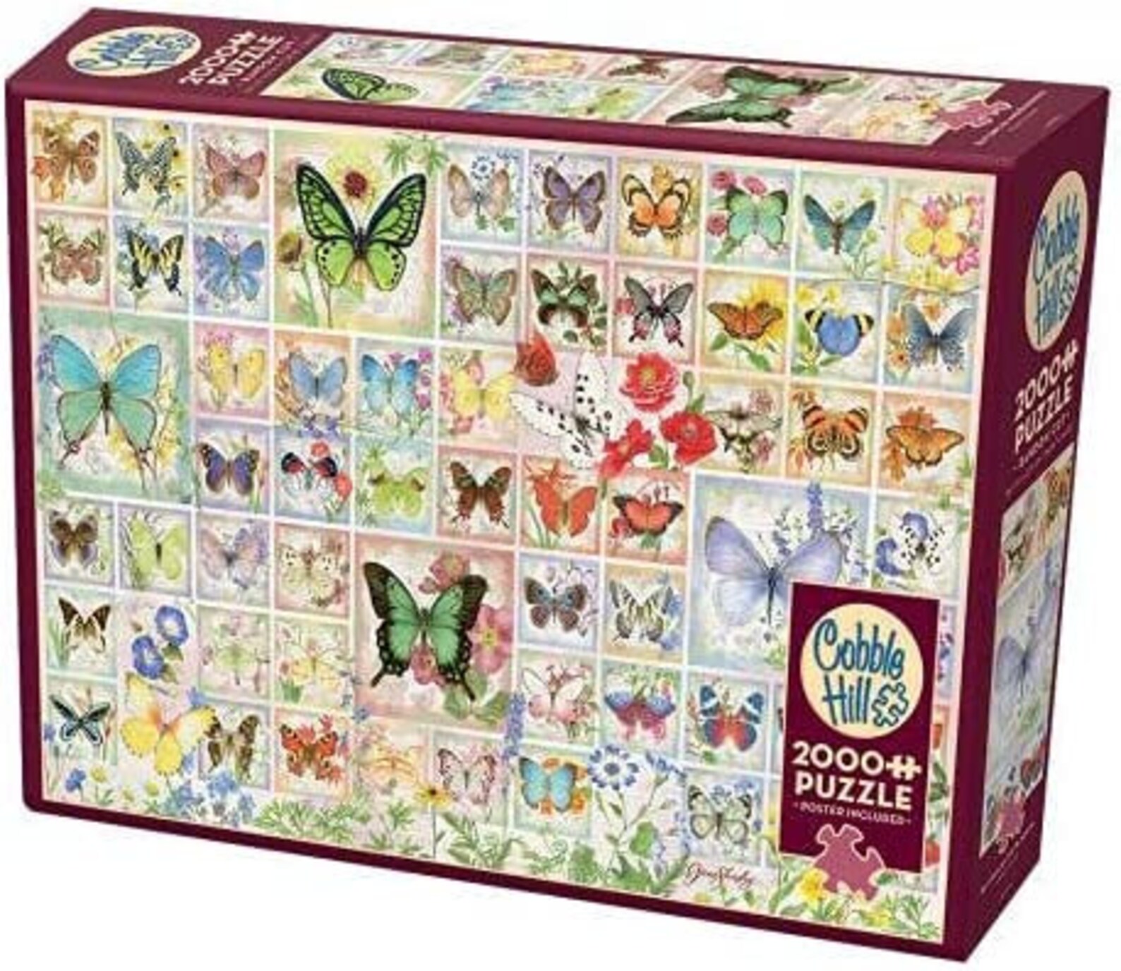 Butterflies & Blossoms 2000 Piece Jigsaw Puzzle Cobble Hill Garden ...